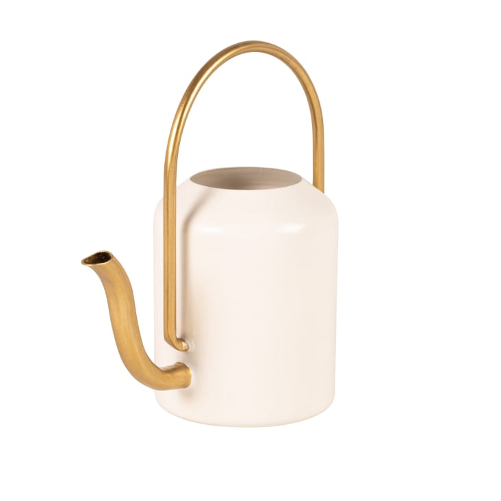 Regador de metal branco e dourado Mira | Maisons du Monde