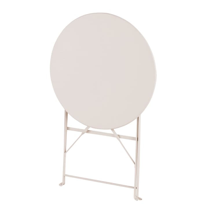 Ronde vouwtafel van staal in klei kleur voor 2 personen D60 Guinguette ...