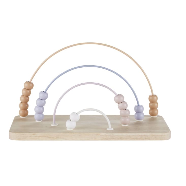 Roze, blauw, wit en beige telraam met regenboog OIA | Maisons du Monde