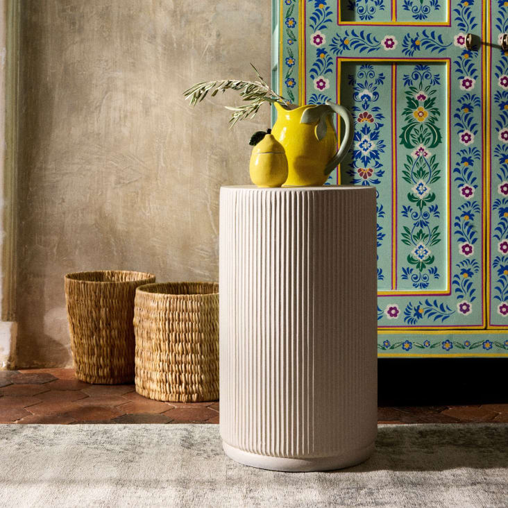 Säulen-Beistelltisch, weiß OUMANA | Maisons du Monde