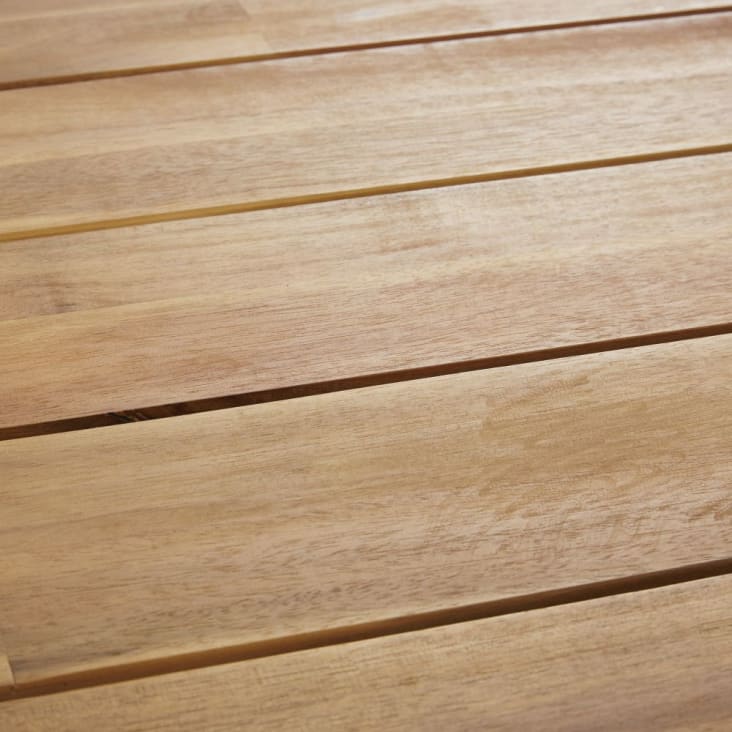 Salón de jardín de 6 plazas en madera de acacia y tejido reciclado ...