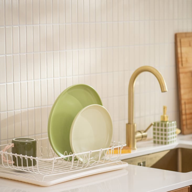 Scolapiatti in metallo bianco sporco | Maisons du Monde