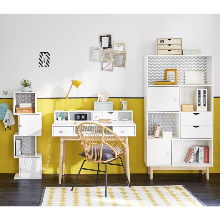 Scrivania a 2 cassetti bianca Joy | Maisons du Monde