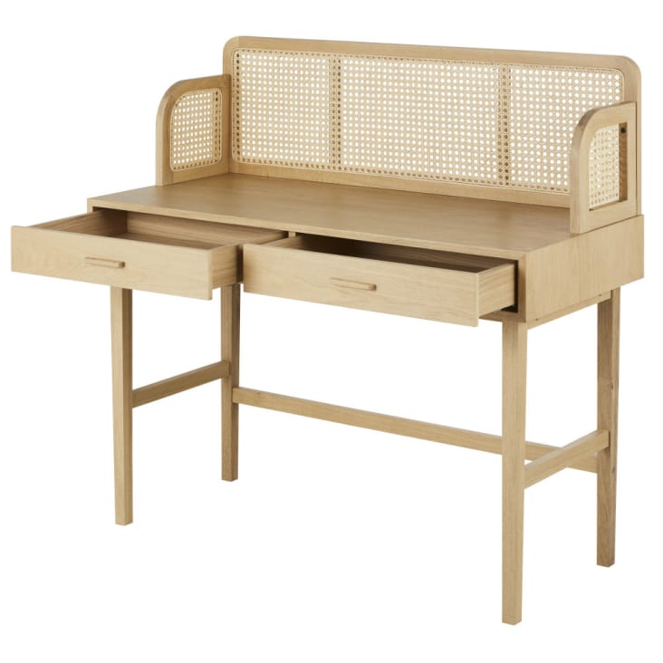 Scrivania con 2 cassetti in rattan incannucciato Canopy | Maisons du Monde