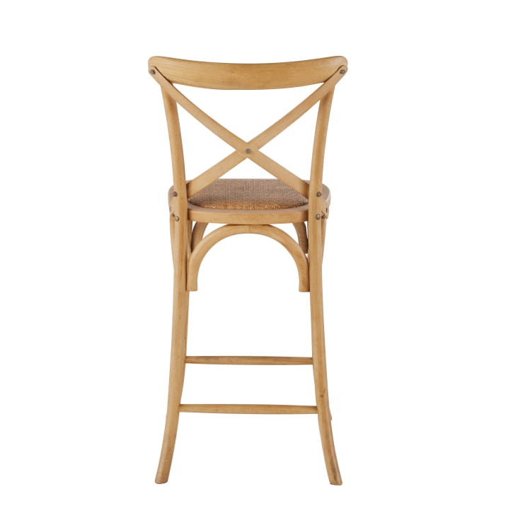 Sedia per isola centrale in legno di frassino e rattan alt. 65 cm ...