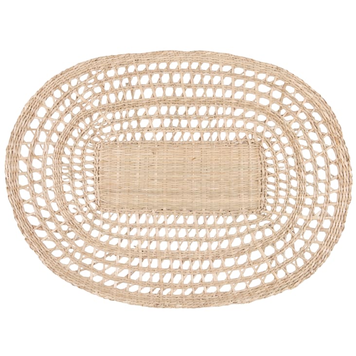 Set de table ovale en jonc de mer beige D40 VANNERIE | Maisons du Monde
