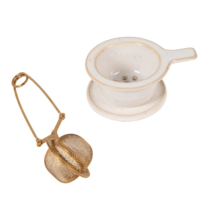 Set de té de cerámica en blanco Alma | Maisons du Monde