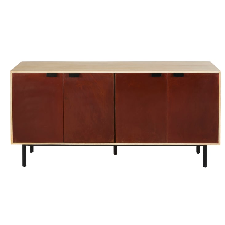 Sideboard mit 4 Türen aus Mangoholz und Metall, braun Lhea | Maisons du ...