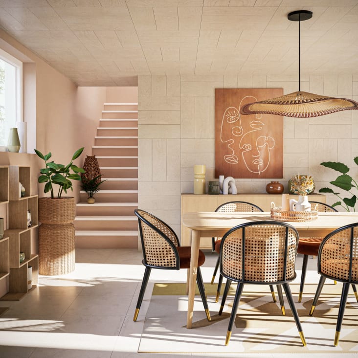 Sierpot van gevlochten rotan, H82 HONORINE | Maisons du Monde