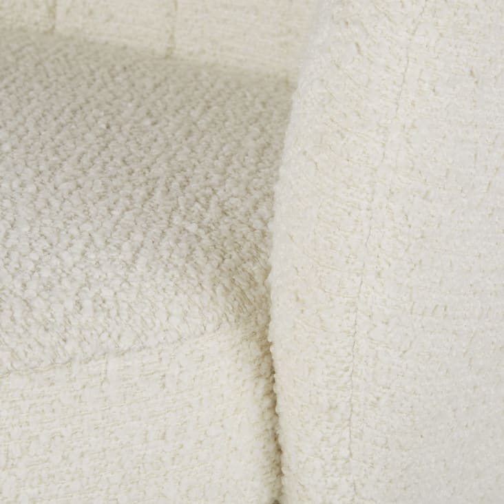 Sillón de tela color crudo efecto lana rizada Squash | Maisons du Monde