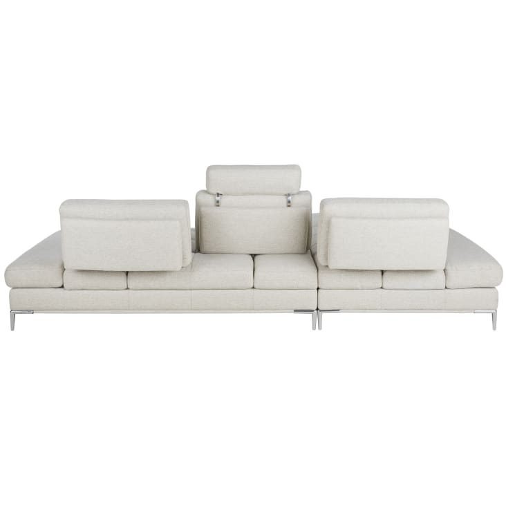 Sofá esquinero izquierdo de 4/5 plazas respaldo ajuste gris claro ...