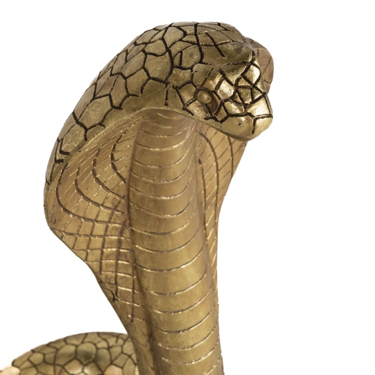 Statue cobra en polyrésine dorée H70 SPINA | Maisons du Monde