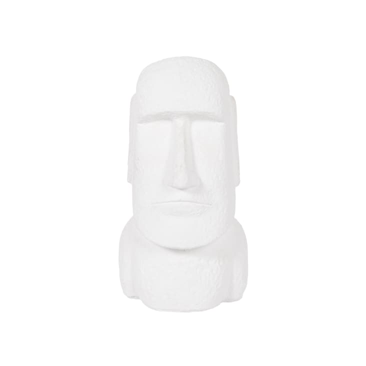 Statue Île de Pâques en ciment blanc H26 Moai | Maisons du Monde
