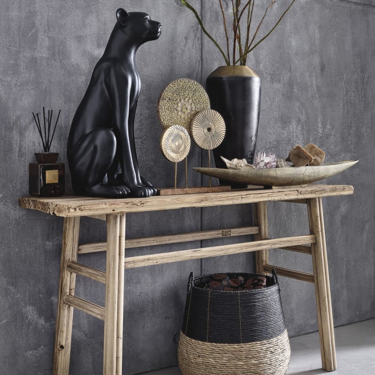 Statue lionne noire H74 ANIKO | Maisons du Monde