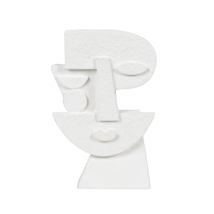 Statuetta volto astratto in cemento bianco alt. 21 cm Viseo | Maisons ...