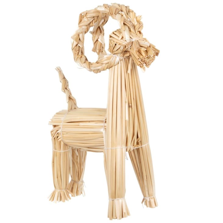 Statuette chamoix en paille beige H30 | Maisons du Monde