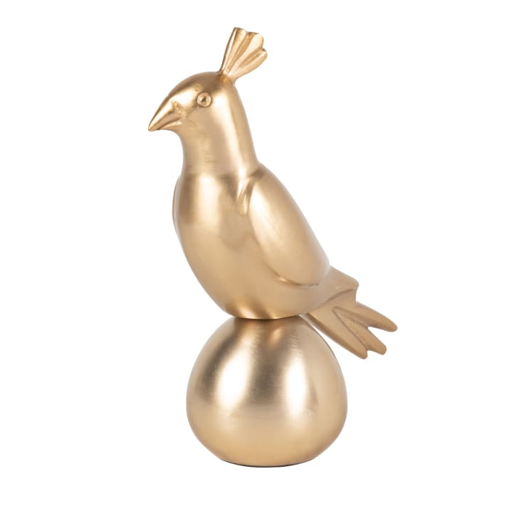 Statuette perroquet en aluminium doré H21 Marcus | Maisons du Monde