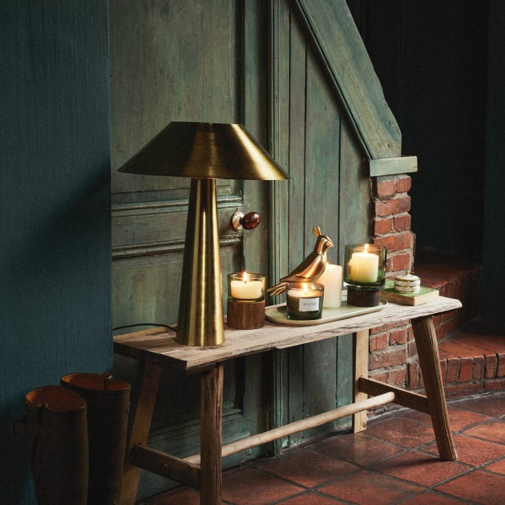 Statuette perroquet en aluminium doré H21 Marcus | Maisons du Monde