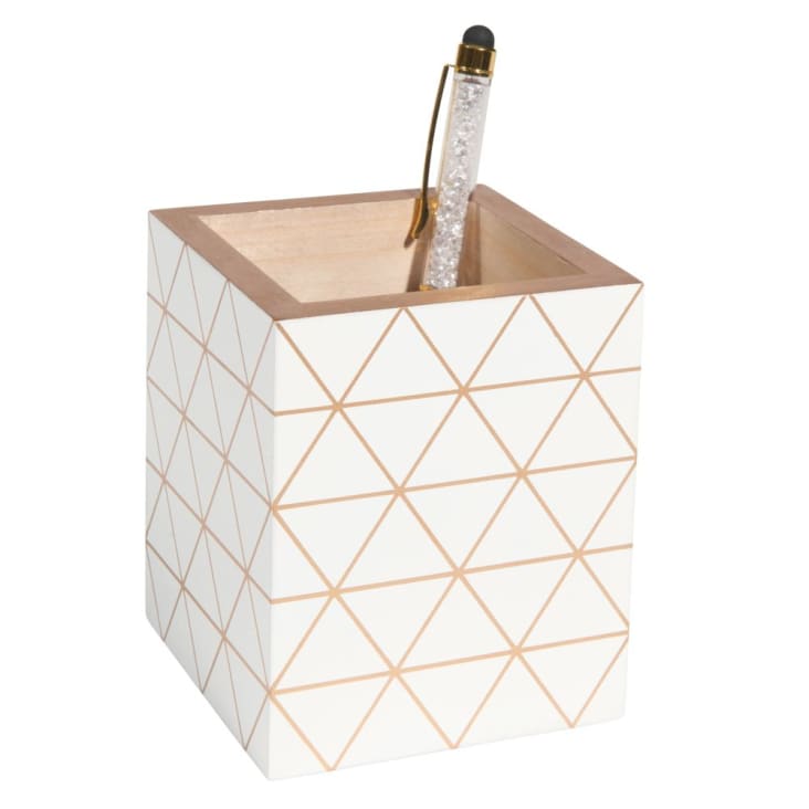 Stiftehalter weiß mit Dreieckmotiven URBAN Urban | Maisons du Monde