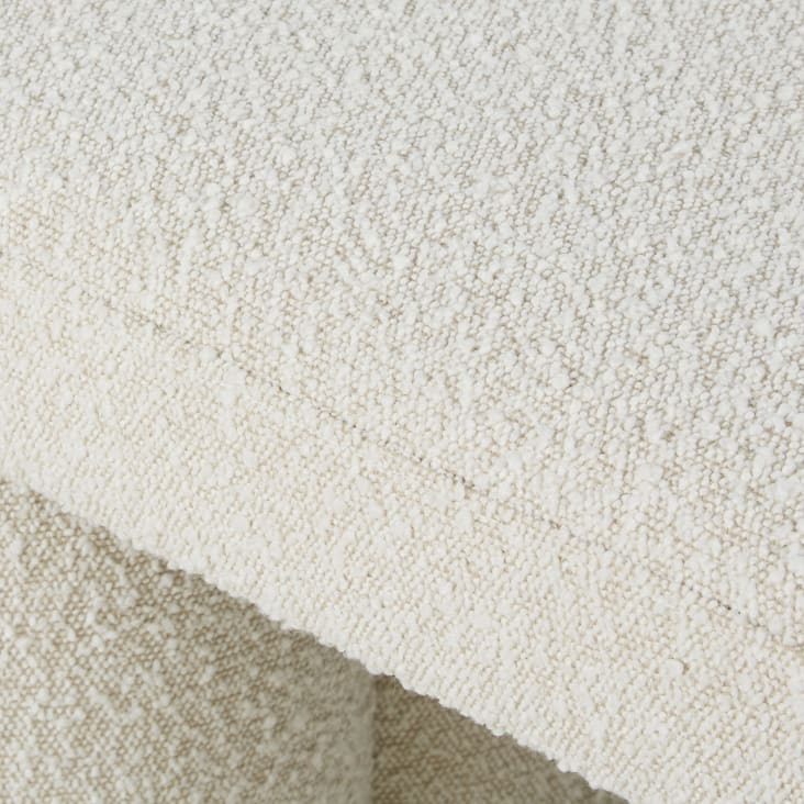 Stoffen bank met effect van witte boucléwol GEMMA | Maisons du Monde