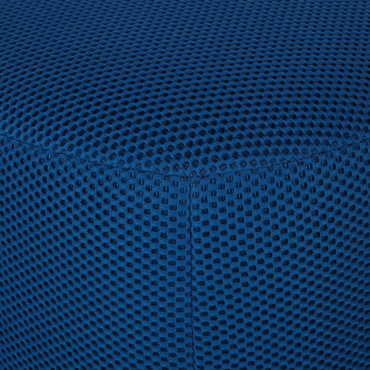 Stoffen poef met 3D-gaas in blauwe kleur Play | Maisons du Monde