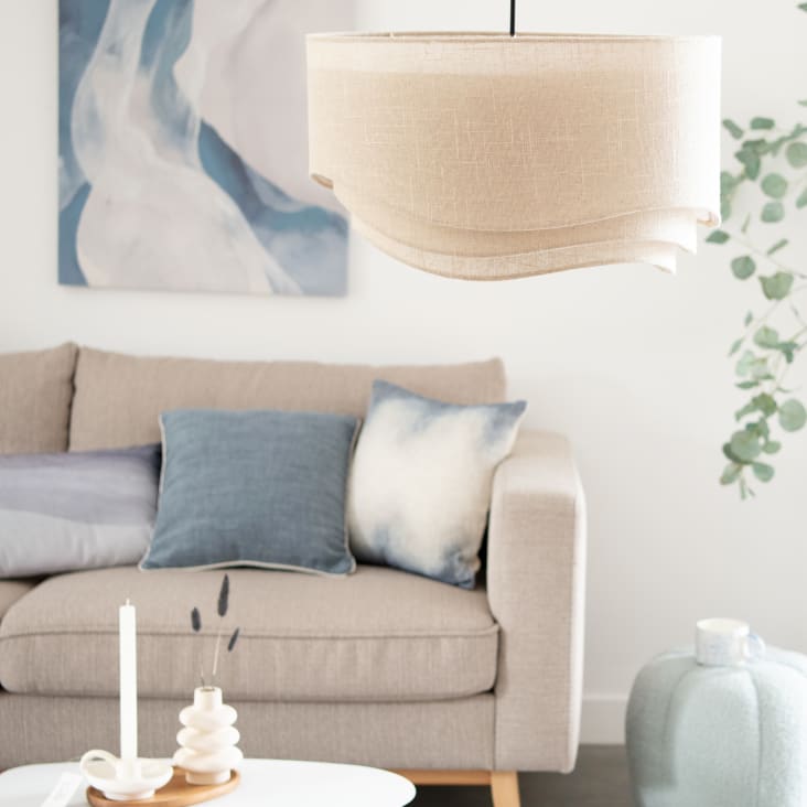 Suspension en tissu beige D50 Wavea | Maisons du Monde