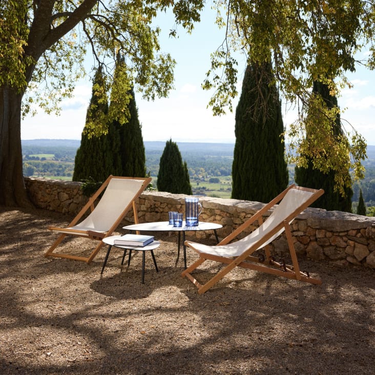 Seconde chance - Tables basses gigognes de jardin en acier noir Lumpa ...