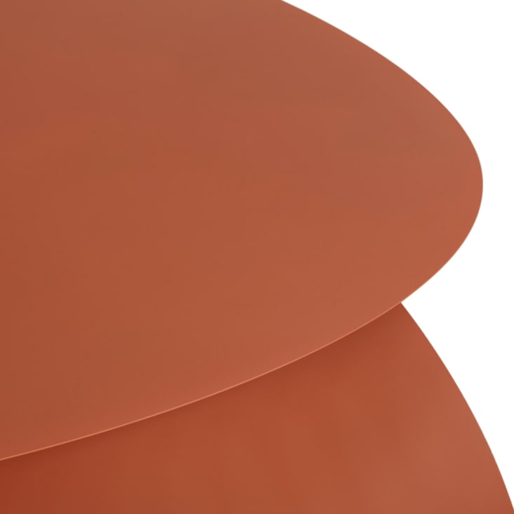 Tables basses gigognes de jardin en acier terracotta Lumpa | Maisons du ...