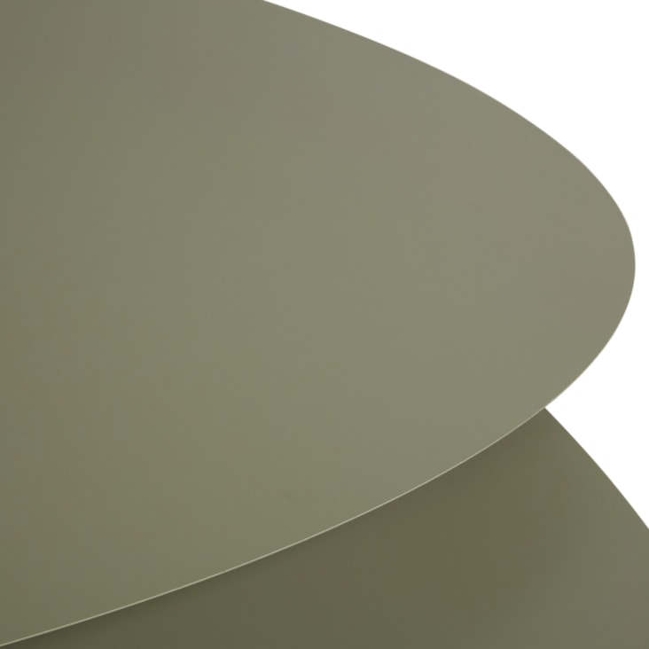 Tables basses gigognes de jardin en acier vert kaki Lumpa | Maisons du ...