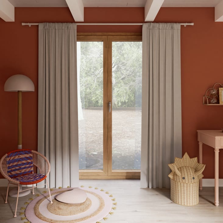 Tapis enfant rond en jute tressé et coton à pompons D100 Sahari | Maisons du Monde