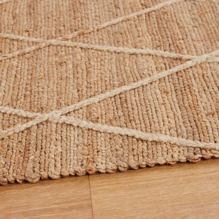 Tapis tissé en jute avec tresses 200x300 Garret | Maisons du Monde