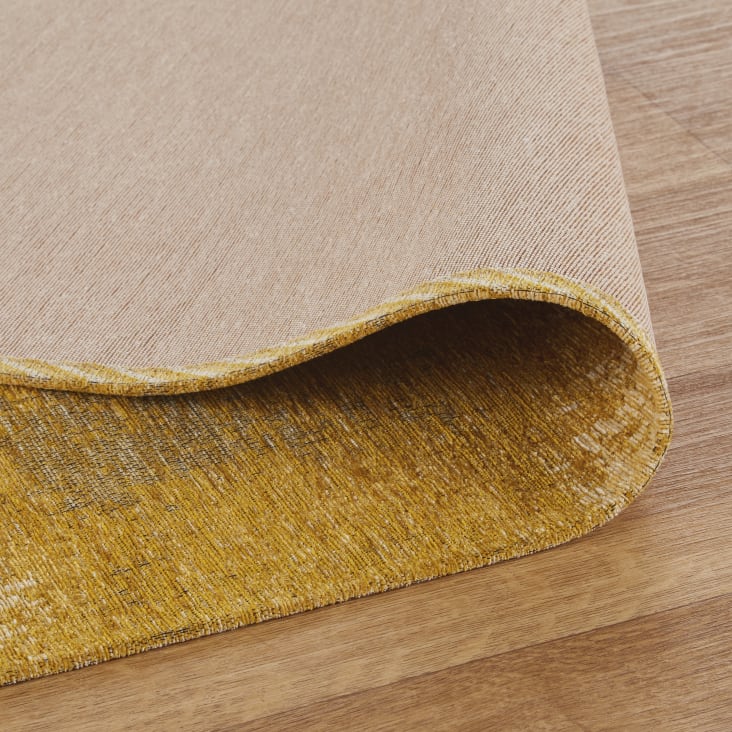 Tappeto intessuto jacquard giallo senape 120x180 cm FEEL | Maisons du Monde