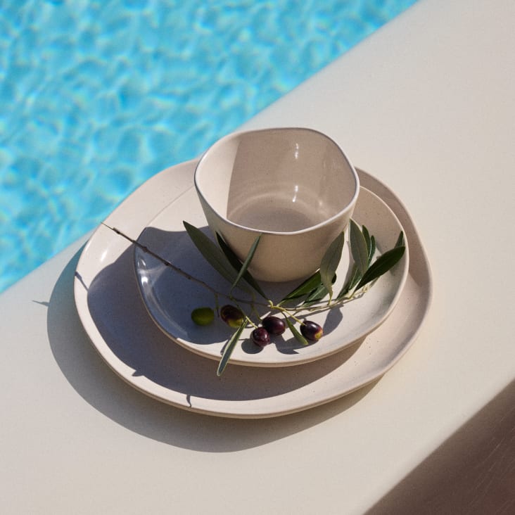 Teller aus Steinzeug, beige Atilia | Maisons du Monde