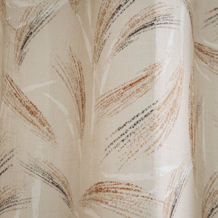 Tenda con occhielli in cotone beige stampa vegetale 135x250 cm Blaine ...
