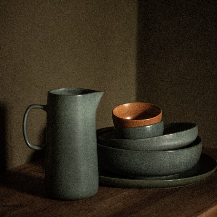 Tiefer Teller aus Steingut, blau Norfolk | Maisons du Monde