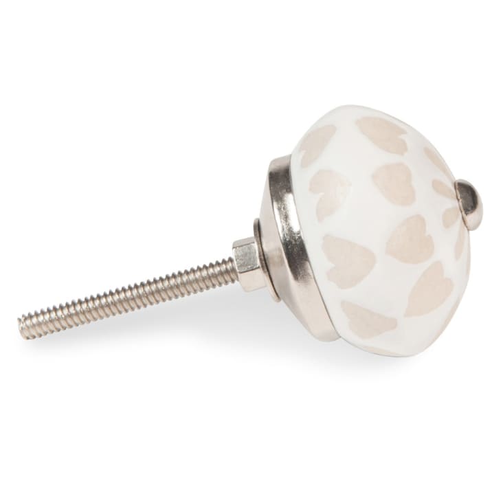 Türknopf aus Steingut weiß und cremefarben SARAH Sarah | Maisons du Monde