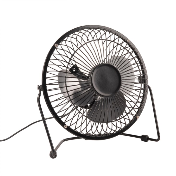 USB-Mini-Ventilator aus schwarzem Metall HIGH TECH | Maisons du Monde