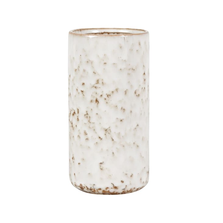 Vase en grès blanc et marron H16 Ailidh | Maisons du Monde