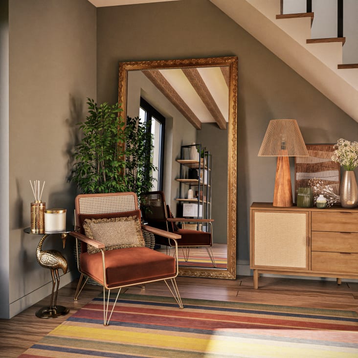 Vase en grès vert, ocre et blanc H12 EMMY | Maisons du Monde