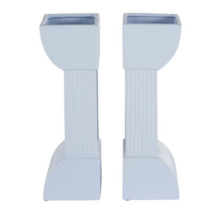 Vaso grande colonna greca azzurro alt. 40 cm ATHENA | Maisons du Monde