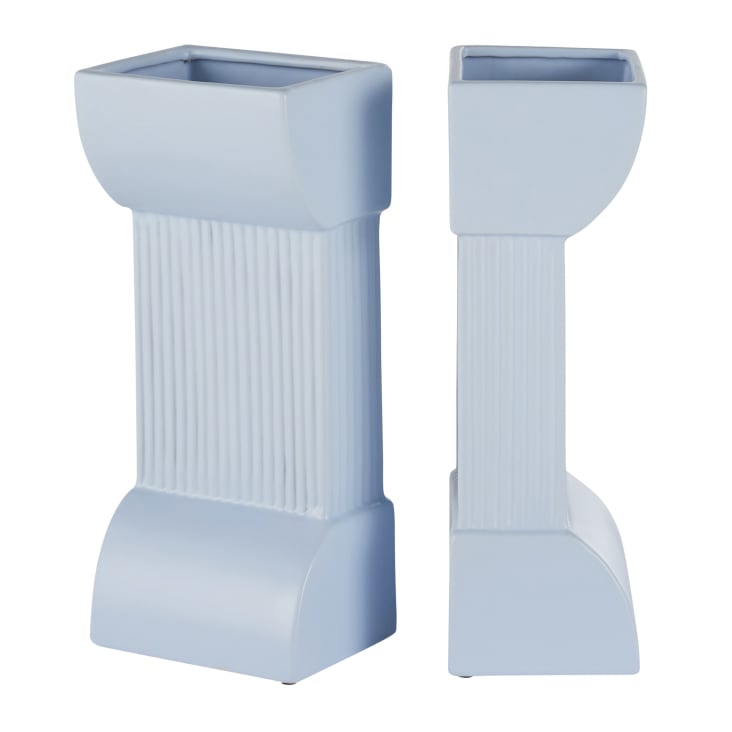 Vaso grande colonna greca azzurro alt. 40 cm ATHENA | Maisons du Monde