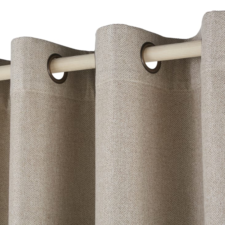 Verduisterende gordijn met ringen van gerecycled geweven polyester ...