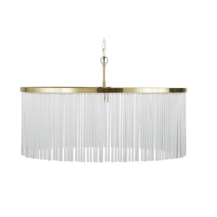 Verguld metalen hanglamp met glazen franjes SANREMO | Maisons du Monde