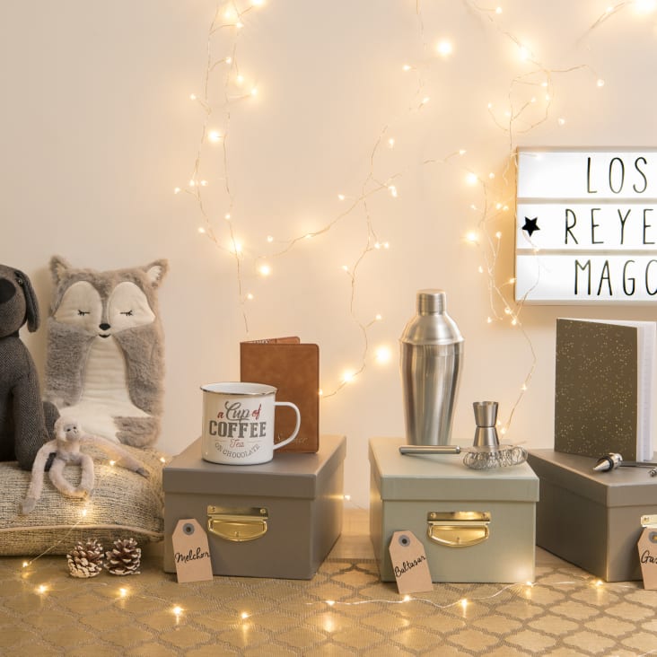 Verlichte doos met tekst A4 LIGHTBOX | Maisons du Monde