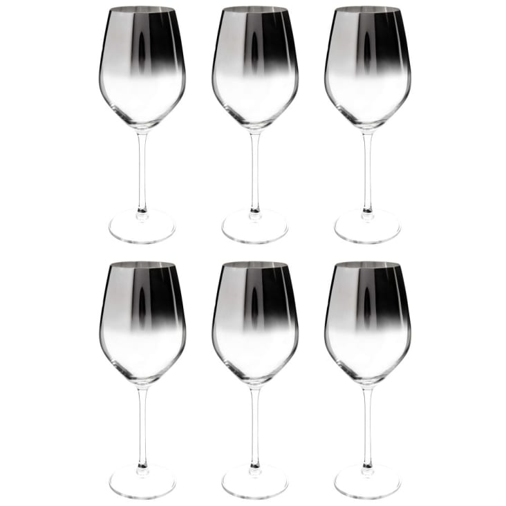 Verre à eau en verre effet chromé et transparent | Maisons du Monde