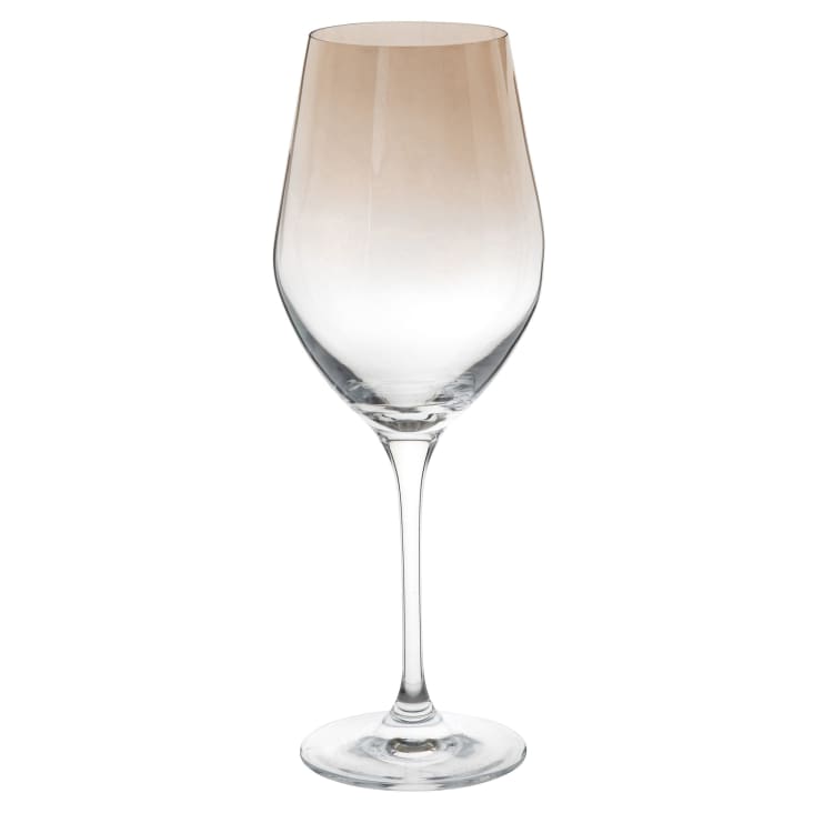 Verre à pied en verre dégradé transparent et ambre brillant Harmony ...
