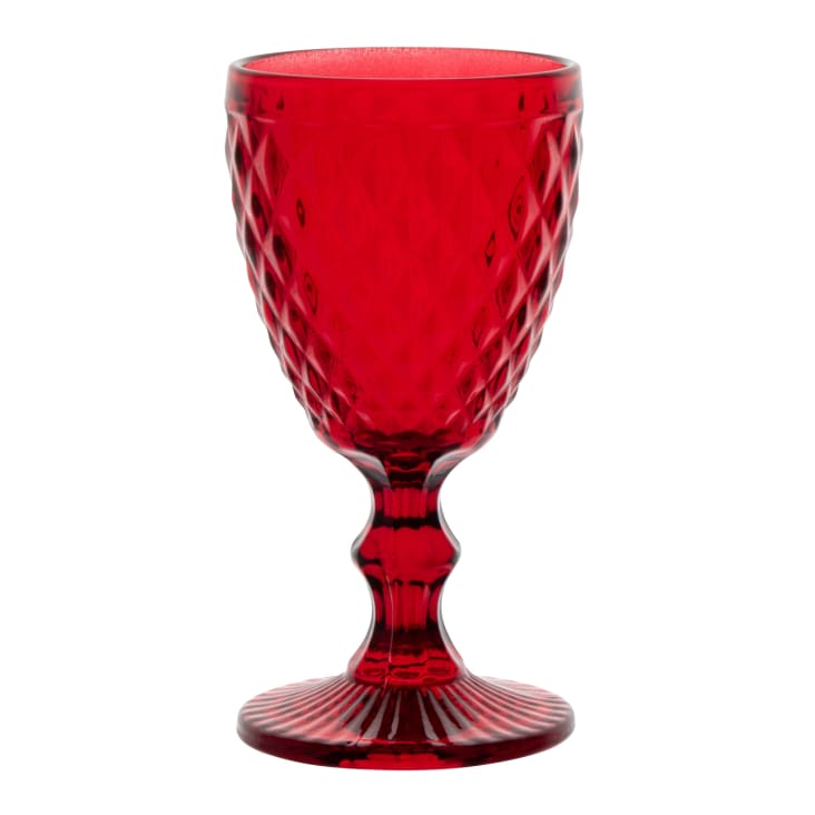 Verre à pied rouge Saphir | Maisons du Monde