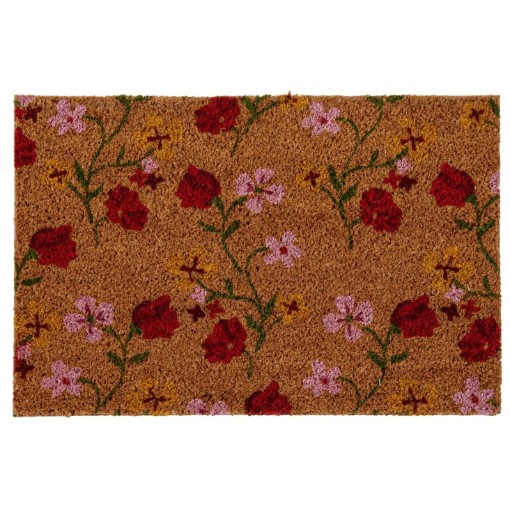 Vloermat van kokosvezel met multikleurig bloemenprint 40x60 Wendy ...