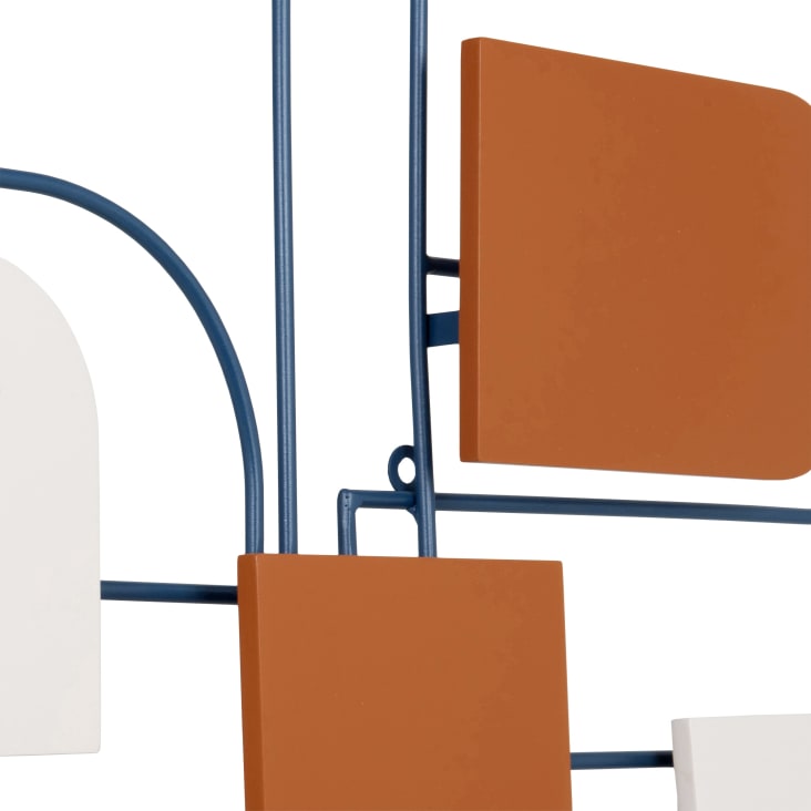 Wanddeko, orange, weiß und blau, 79x55cm LYRIO | Maisons du Monde