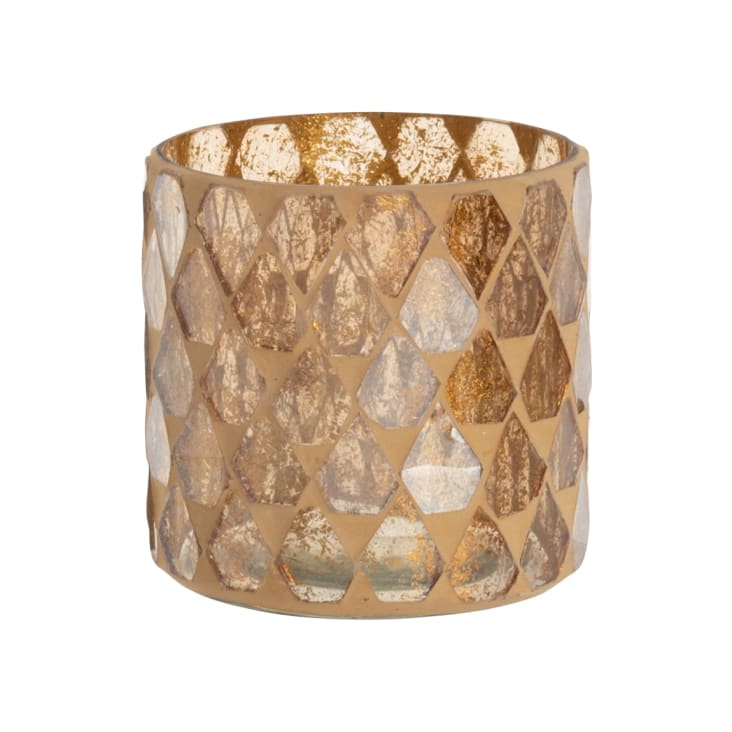 Windlicht aus Glas, goldfarben Jade | Maisons du Monde